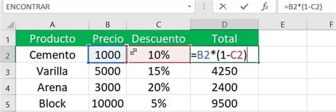 Como Es La Formula Para Restar Un Porcentaje En Excel Printable Templates Free