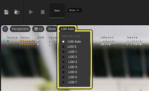Setting Up Level Of Detail For Grooms In Unreal Engine Unreal Engine 56 Documentation Epic