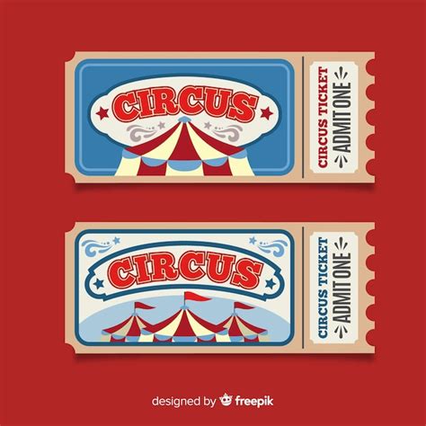 Bilhete De Circo Vintage Vetor Grátis