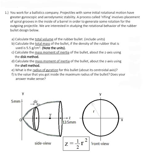 Solved You Work For A Ballistics Company Projectiles With