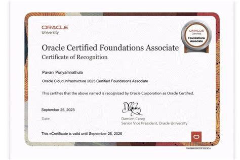 Pavani Punyamanthula On Linkedin Oracle Careergrowth