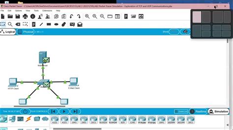 Lab 2 Packet Tracer Simulation Tcp And Udp Connection Youtube