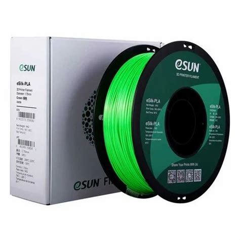 Fdm Premium Esun 3d Printer Abs Filament Esilk Pla Green 175mm At
