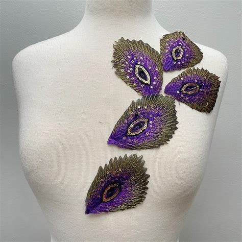 Peacock Appliques Etsy