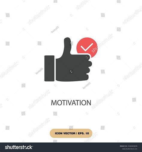 Motivation Icons Symbol Vector Elements Infographic Stock Vector ...