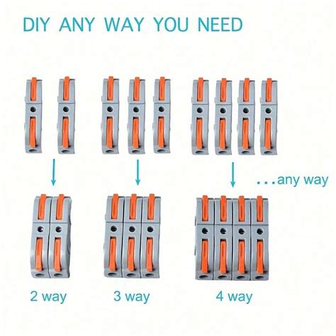 20 50 Pcs Quick Connecting Push In Wire Connector For 28 12 Awg Wiring