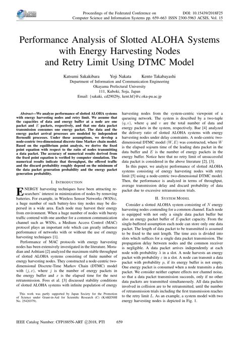 pdf performance analysis of slotted aloha systems with energy harvesting nodes and retry limit