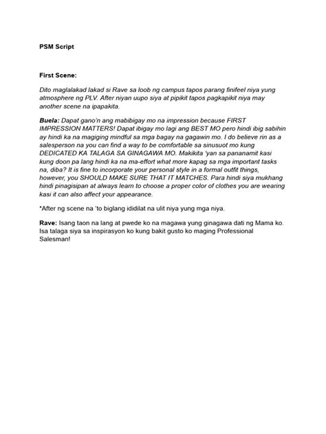 Psm Official Script Pdf