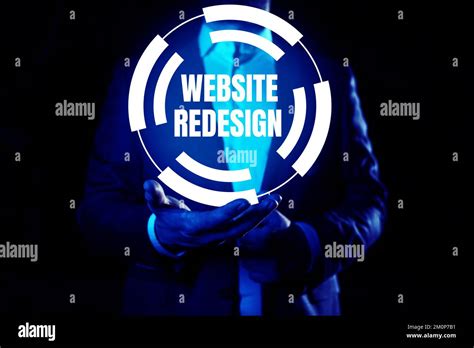 Écriture Affichage De Texte Redesign De Site Web Internet Concept Modernisez Ou Evamisez L