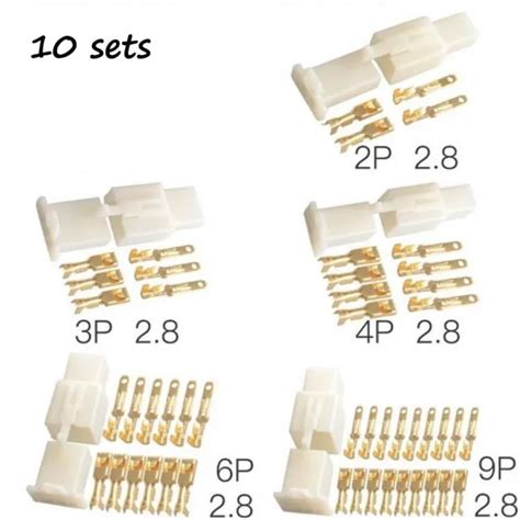 Newest Connector Plug Socket Auto Male And Female Car Motorcycle 2 8mm