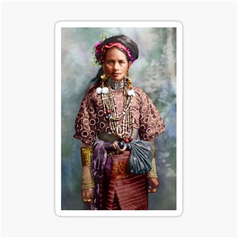 Colorized Philippine Itneg Tribe Woman Sticker By Lexmil Redbubble