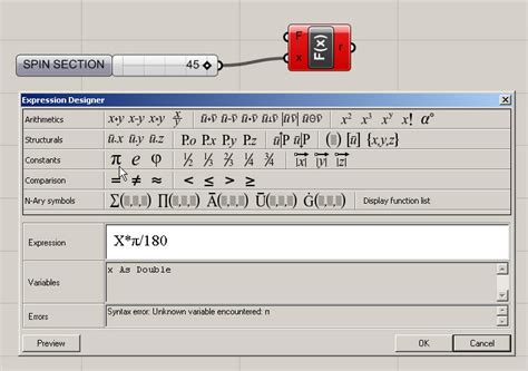 error pi constant grasshopper
