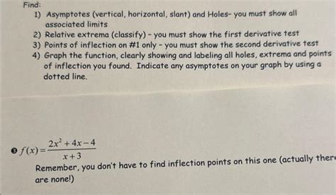 Solved Find Asymptotes Vertical Horizontal Slant And Chegg