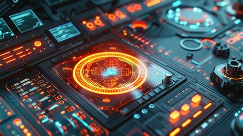 3d Model Abstract Art Of Cybersecurity Abstract Command Center With Glowing Network Connections