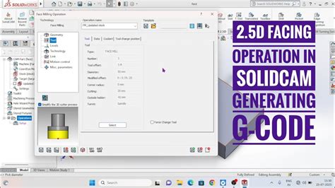 Solidcam Training In Hindi Facing Operation And Generating G Code Youtube