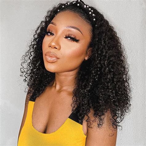 Headband Wig Human Hair Quick And Easy Wig Style For Beginners