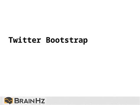 Pptx Twitter Bootstrap Agenda What Is It Grids And Fluid Layouts Globals And Typography