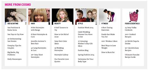 Slender Columned Layout For Content Sections