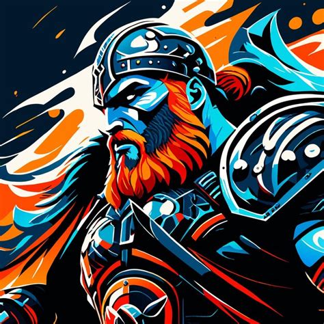 Premium Vector Nordic Shield Maiden Vector Design