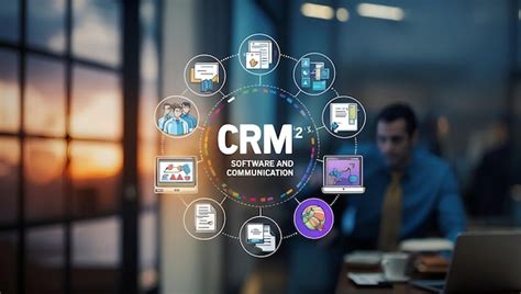 Photo Realistic Crm Software And Communication Icon Design With Ample