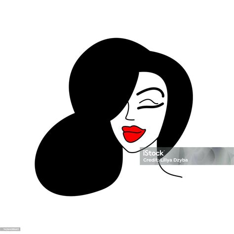 소녀 얼굴 아름다운 젊은 여성 초상화 뷰티 살롱 로고 메이크업 흰색 배경에 고립 된 벡터 일러스트 레이 션 감정에 대한 스톡 벡터 아트 및 기타 이미지 Istock