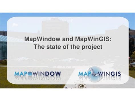 the state of the mapwindow open source gis project