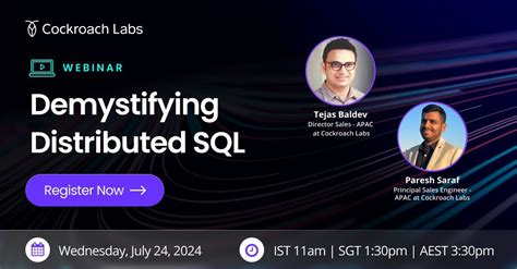 derrick hazel on linkedin on july 24th learn why enterprises are choosing cockroachdb for their…