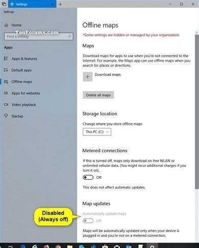 Enable Or Disable Automatic Updates For Offline Maps In Windows Tutorials