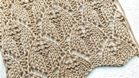 Красивый ажурный узор Крылья ангела спицами для вязания джемпера топа