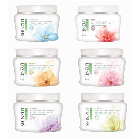 Shinzui Skin Lightening Body Scrub 200g Matsu Kirei Hana Myori Kensho Sakura