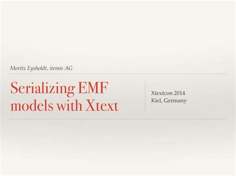 Serializing Emf Models With Xtext Pdf Programming Languages Computing