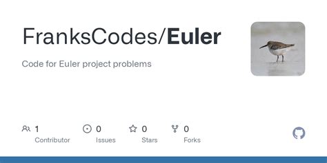 Github Frankscodeseuler Code For Euler Project Problems