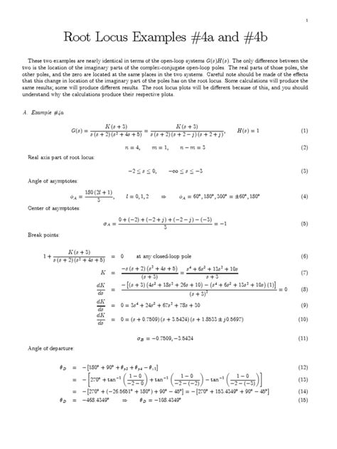 root locus examples complex number control theory