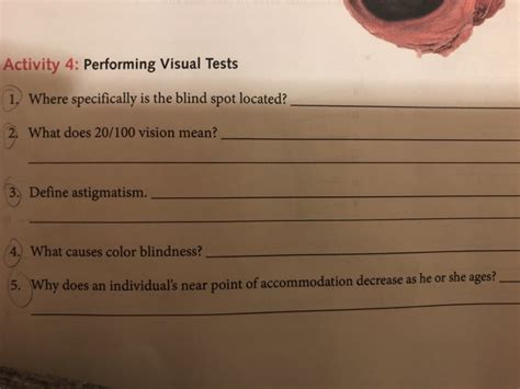 Solved Activity 4 Performing Visual Tests 1 Where