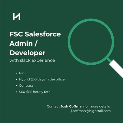 Salesforce Hiring Salesforcecareers Salesforceadministrator Salesforcedeveloper Fsc Slack
