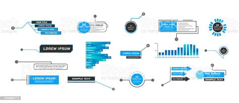 디지털 콜아웃 각주 링크 및 디지털 정보에 대한 레이아웃입니다 광고의 출처 Hud 세트입니다 벡터 일러스트레이션 개체 그룹에 대한 스톡 벡터 아트 및 기타 이미지 Istock