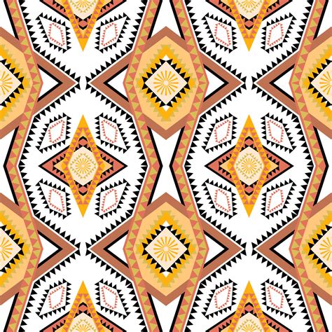 Geometric Ethnic Pattern With Square Triangle Diagonal Abstract Ornament Design For Clothing