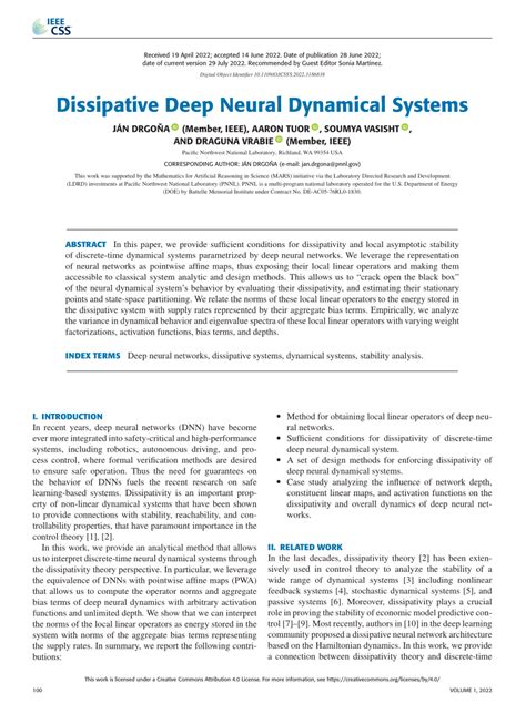 Pdf Dissipative Deep Neural Dynamical Systems