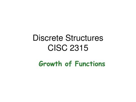 Ppt Discrete Structures Cisc 2315 Powerpoint Presentation Free