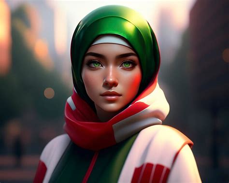 Belle Fille Portant Le Hijab Photo Premium