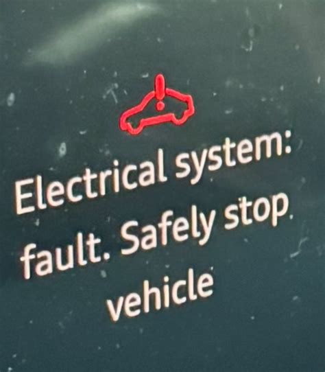 Electrical System Fault Safely Stop Vehicle Audi E Tron Forum