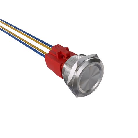 25mm Latching Push Button Switch Flat Head 1no 1nc Apiele