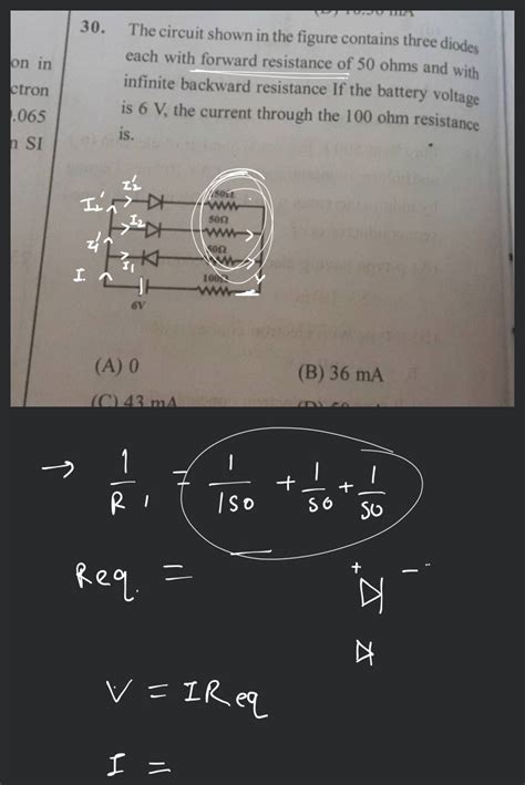 The Circuit Shown In The Figure Contains Three Diodes Each With Forward R