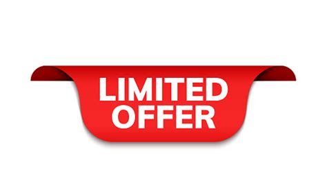 제한된 제안 리본 벡터 배너 빨간색 프로모션 라벨 Bew 광고용 가격표 라벨 제공 가격에 대한 스톡 벡터 아트 및 기타 이미지 가격 개념 개체 그룹 Istock
