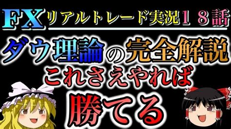 【ゆっくり実況】ダウ理論を使ってfx10万円チャレンジxmリアルトレード第18話 Wakatechjp