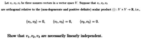 Solved Texts Linear Algebra Let V1 V2 And V3 Be Three Nonzero