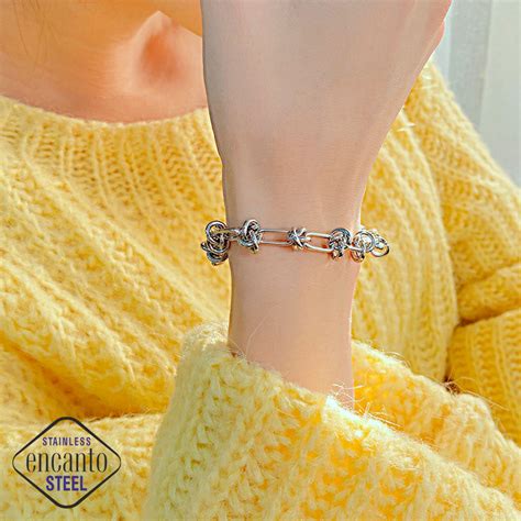 Стоманена гривна възелчета Encanto Bg