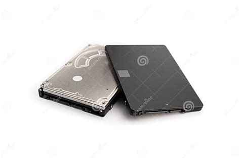Modern Ssd And Old Hdd Hard Disk Drive Isolated On White Background Stock Image Image Of
