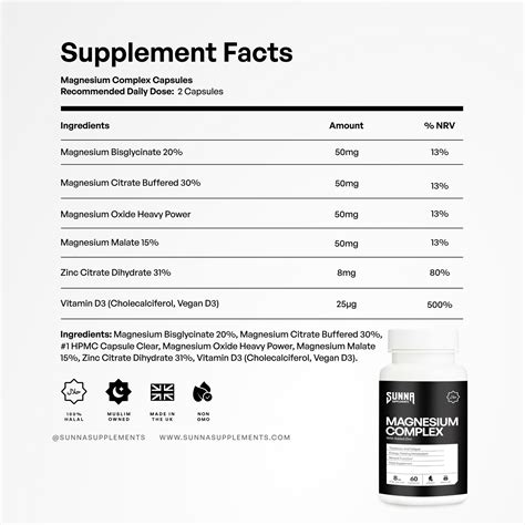 Magnesium Complex Sunna Supplements