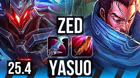 Zed Vs Yasuo Mid 915 500 Games Kr Master 254 Youtube